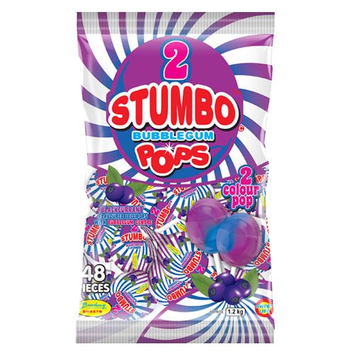 STUMBO STRAWBERRY POPS LOLLIPOS 24 PIECES | Hippo Store